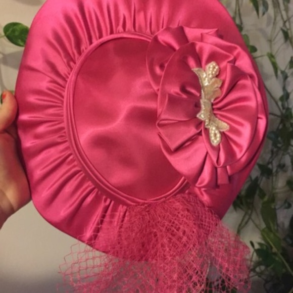 Allin Rae | Accessories | Vintage Pink Satin Allin Rae Hatfascinator ...